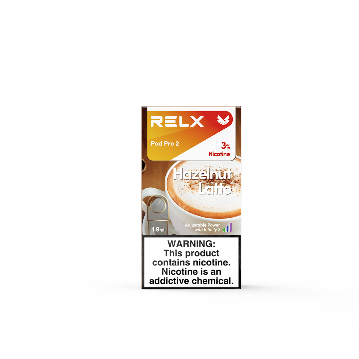 Buy HAZELNUT LATTE 3% RELX POD Online - Prefilled Pods – Tranzax Vapors